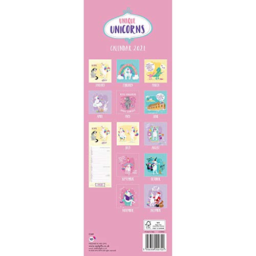 Unique Unicorns Slim Calendar 2021 | Wall Calendar – All Things Unicorn