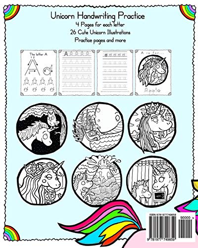 Unicorn Handwriting Practice: Letter Tracing Workbook (Little Learner ...