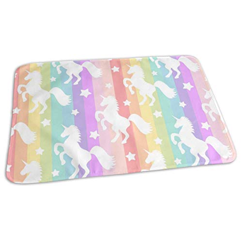 Rainbow Unicorns Baby Portable Travel Changing Mat 27.5x19.7 inch – All ...