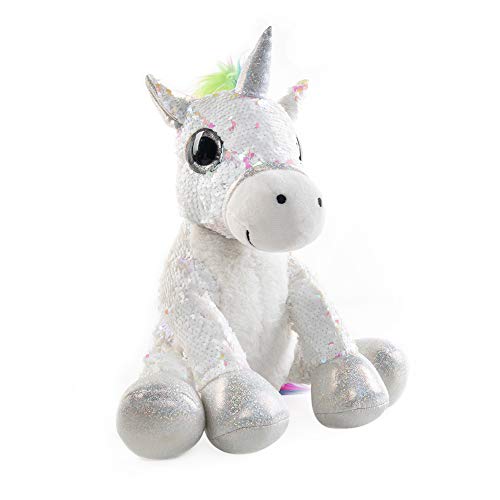 Unicorn Plush Soft Toy Sequined Reversible Glitter Sequins 10 W All Things Unicorn