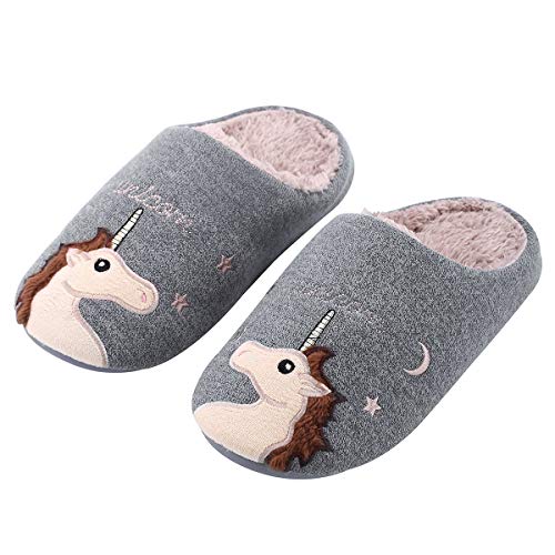 Women's Unicorn Slippers, Slip On's | Dark Grey – All Things Unicorn
