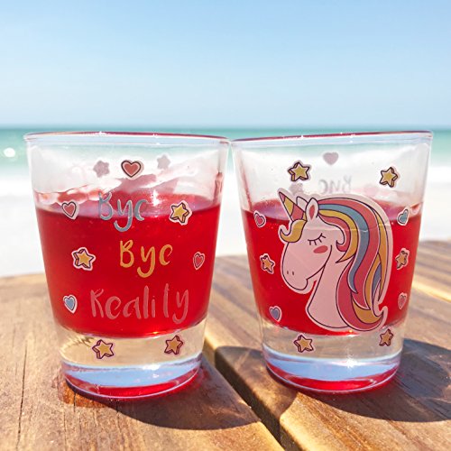Unicorn Shot Glasses - 50 ml / 5 cl - Fun Shot Glasses with Gift Box ...