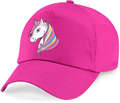 Girl's Unicorn Cap Baseball Cap Kids Rainbow Cap - Fuchsia – All Things ...